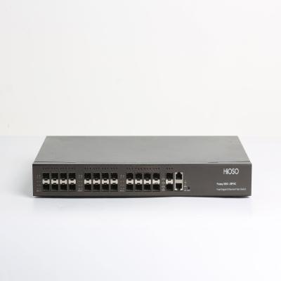 China HiOSO Gigabit WEB Management 1U Rack 24 Port Fiber Optic Switch for sale