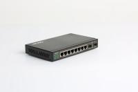 China 8 1000M PoE 2 1000M SFP 8 Port Fiber Optic Switch Easy Management for sale
