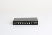 China Poe Ethernet Switch Network 8 Ports with 1 Gigabit Combo Port DC48V for sale