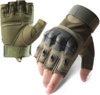 China OEM Fingerless Hard Knuckle  Outdoor Tactical Gear Gloves Fingerless for sale
