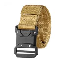 China Men's Tactical Belt Outdoor Nylon Woven Workwear Belt With Alloy Buckle for sale
