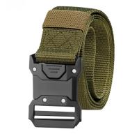 China Men's Tactical Belt Outdoor Nylon Woven Workwear Belt With Alloy Buckle for sale