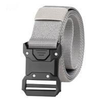 China Men's Tactical Belt Outdoor Nylon Woven Workwear Belt With Alloy Buckle for sale