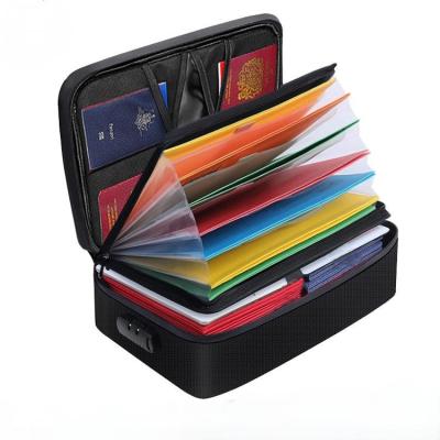 China Fireproof Waterproof Document Bag Money & Valuables Safe Storage Pouch for Home & Office File Organizer for Cash Contracts Certificates & Important Papers for sale