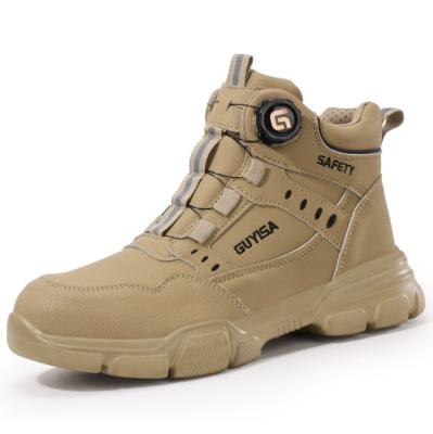 China Breathable Work Safety Shoes for Men and Women Anti-Puncture Anti-Smash Lightweight Steel Toe Smart Buckle Summer Work Shoes for sale