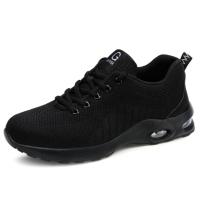 China Men’s Lightweight Steel Toe Safety Shoes Breathable Anti-Static Puncture-Resistant Air Cushion Work Sneakers for sale
