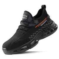 China Men's Breathable Steel Toe Work Shoes  Puncture-Resistant Anti-Smash Wear-Resistant Safety Shoes for Summer Industrial Protective Footwear for sale
