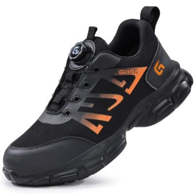 China Men’s and Women’s Lightweight Safety Work Shoes Breathable Steel Toe Sneakers with Rotating Closure Slip-On Design for Summer for sale