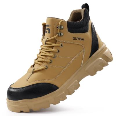 China Waterproof Safety Work Shoes for Men Lightweight Puncture-Proof Steel Toe Breathable Anti-Smash Industrial Shoes for Summer Construction for sale