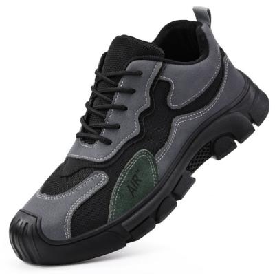China Summer Safety Work Shoes for Men Steel Toe Puncture-Resistant Breathable Comfortable Rubber Sole Industrial Construction Footwear for sale