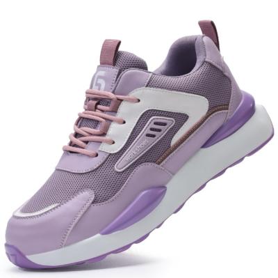 China Women's Safety Work Shoes Breathable Steel Toe Anti-Smash Puncture-Resistant Lightweight Comfortable Summer Cross-Border Work Footwear for sale