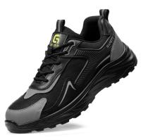 China New Anti-Static Shoes Breathable Solid Outsole Suede Leather Puncture-Resistant and Impact-Resistant with Steel Toe Men’s Summer Cleanroom Shoes Wear-Resistant for sale