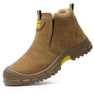 China Anti-Static Work Shoes Breathable Solid Outsole Suede Leather Steel Toe Puncture-Resistant Men’s Summer Dust-Free Wear-Resistant for sale