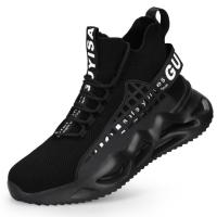China Men’s Steel Toe Work Boots Safety Shoes with Puncture Proof Sole Lightweight Comfortable High-Top Protective Footwear Anti-Smash Soft Outsole for sale