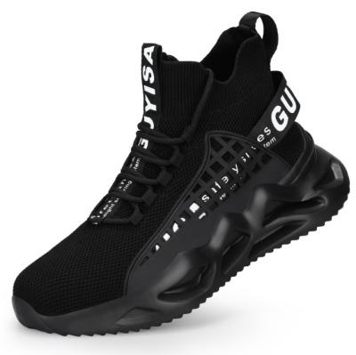 China Men’s Steel Toe Work Boots Safety Shoes with Puncture Proof Sole Lightweight Comfortable High-Top Protective Footwear Anti-Smash Soft Outsole for sale