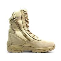China Cow Suede Khaki Army Boots 1000d Nylon With Ykk Zip Shock Resistant for sale