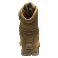 China Padded Collar Anti Tear Brown Leather Tactical Boots Hot Weather for sale