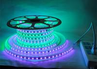 China Addressable 110V / 220V AC High Voltage Strip With 5050 60leds RGB Color Changing Tape for sale