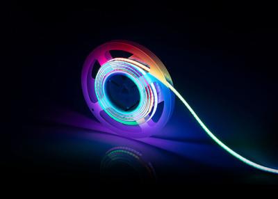 China High Density COB LED Flexible Strip Spot Free DC 5V 12mm Wide Digital RGB Color for sale