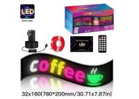 China 32*160 Full Color Double Row Scrolling LED Light Sign For Car LED Advertising Sign Window Display for sale