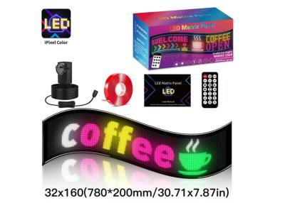 China 32*160 Full Color Double Row Scrolling LED Light Sign For Car LED Advertising Sign Window Display for sale