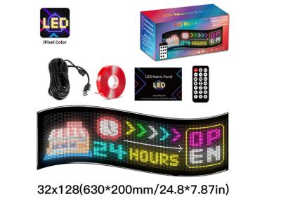 China 32*128  Led Advertising Signs Board  Animation LED Panel With App Remote Control for sale