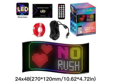 China 24*48 LED Flexible Light Display APP Control Car Advertising Screen Ip65 Full Color High Definition Car Display for sale