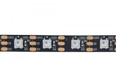 China WS2812B Digital LED Strip Lights Programmable Black PCB Self Adhesive With CE / RoHS for sale