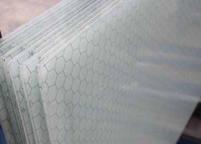 China Strong Silk Screen Printing On Glass , White / Clear Patterned Tempered Glass for sale