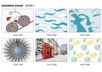 China Beautiful Custom Bathroom Shower Glass With Digital Printing Pattern for sale