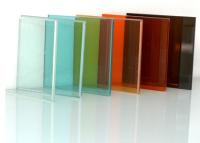 China 1.14PVB+6mm Toughened Glass Panels , Green Laminated Glass For Estate / Building Glass for sale