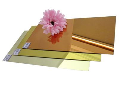 China Simple Style Colored Mirror Glass , 6mm Tinted Glass For Homes Decorative for sale
