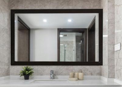 China Safety Explosion Framed Bathroom Mirror Old Style Red PS Plastic Mirror Frame for sale