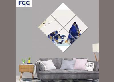 China Bathroom Square Silver Wall Mirror , Large Decorative Silver Mirror No Copper / Lead for sale
