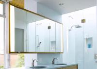 China High Grade Large Silver Framed Wall Mirror Wall Mounted For Washing Room for sale