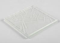 China Easy Installation Patterned Tempered Glass , Size Customized Fixed Shower Glass for sale