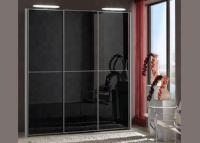 China Black Tinted Mirror Glass 4mm Thickness , High Reflection Decorative Tinted Glass for sale