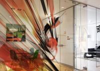 China Popular Digital Printing On Glass , Digital Image On Glass For Glass Partition for sale