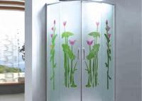 China High Definition Digital Printing On Glass Size Custom For Shower Door for sale