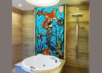 China Bathroom Digital UV Printing On Glass , 6~12mm Printing Art On Glass for sale