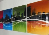 China Durable Digital Printing On Glass / Modern Stained Glass With Printed Pattern for sale