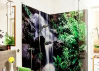 China Custom Bathroom Shower Glass , Tempered Digital Ceramic Printing On Glass for sale