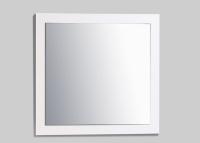 China White Framed Bathroom Mirror / Decorative Bathroom Wall Mirrors Punch Free Installation for sale