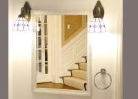 China Wall Mounted Framed Bathroom Mirrors Oak Color With Exquisite Appearance for sale
