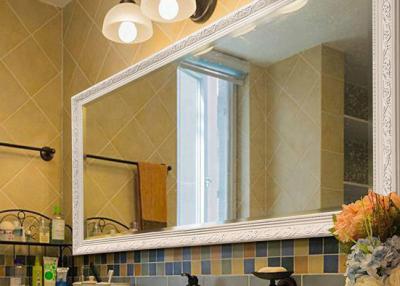China Wall Mounted Framed Bathroom Mirrors Oak Color With Exquisite Appearance for sale