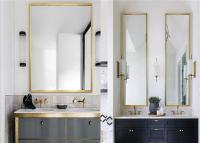 China Silver Framed Bathroom Mirrors Flower Grain Color Punch Free Installation for sale