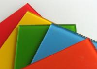 China Surface Smooth Lacobel Painted Glass Environment Friendly Various Colors Available for sale