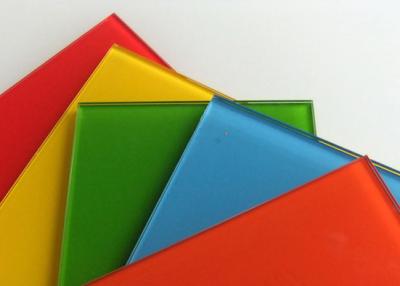 China Surface Smooth Lacobel Painted Glass Environment Friendly Various Colors Available for sale