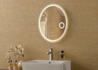 China Size Customized Oval Illuminated Bathroom Mirror 5mm Thickness With LED Light Strip for sale