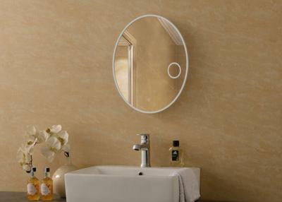 China Size Customized Oval Illuminated Bathroom Mirror 5mm Thickness With LED Light Strip for sale